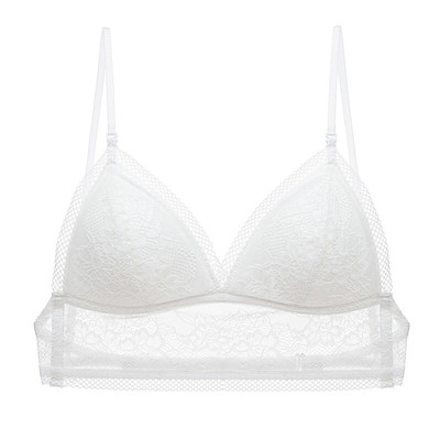 French sexy rimless triangle lace bra | bra manufacturers